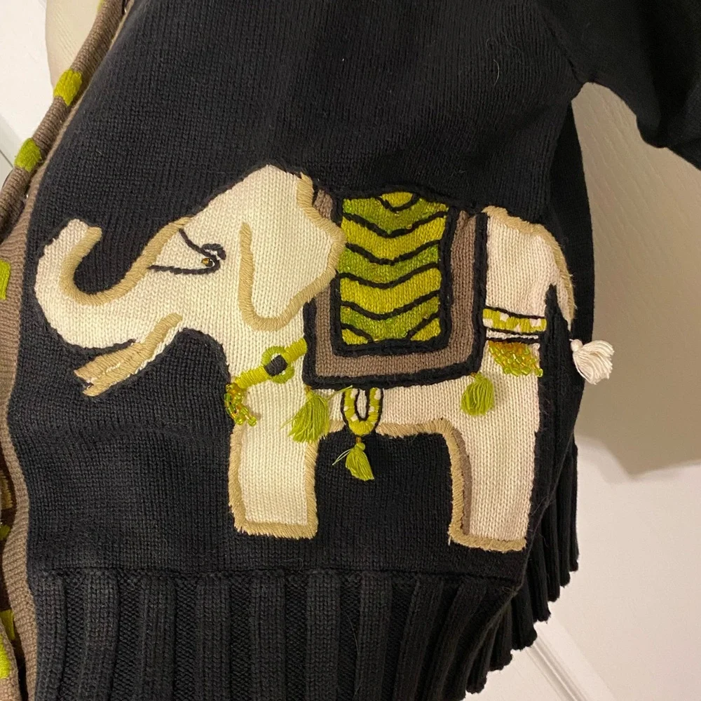 Vintage | Sweaters | Y2k Lisa Nichols 3d Elephant Mama Baby Knit ...